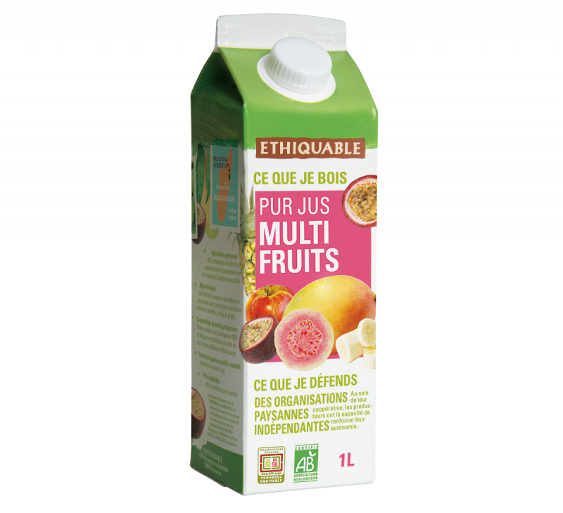 Pur jus Multifruits bio issu du commerce équitable