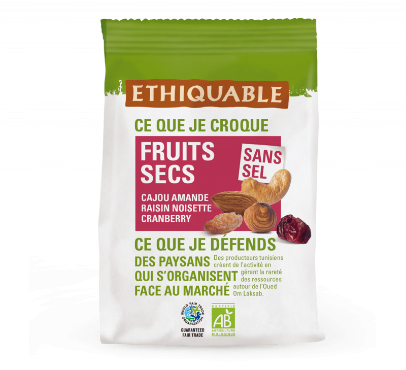 Mélange de fruits secs bio et issues du Commerce Equitable