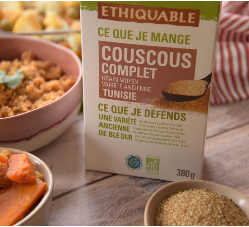 Couscous Complet de Tunisie bio et issu du Commerce Equitable
